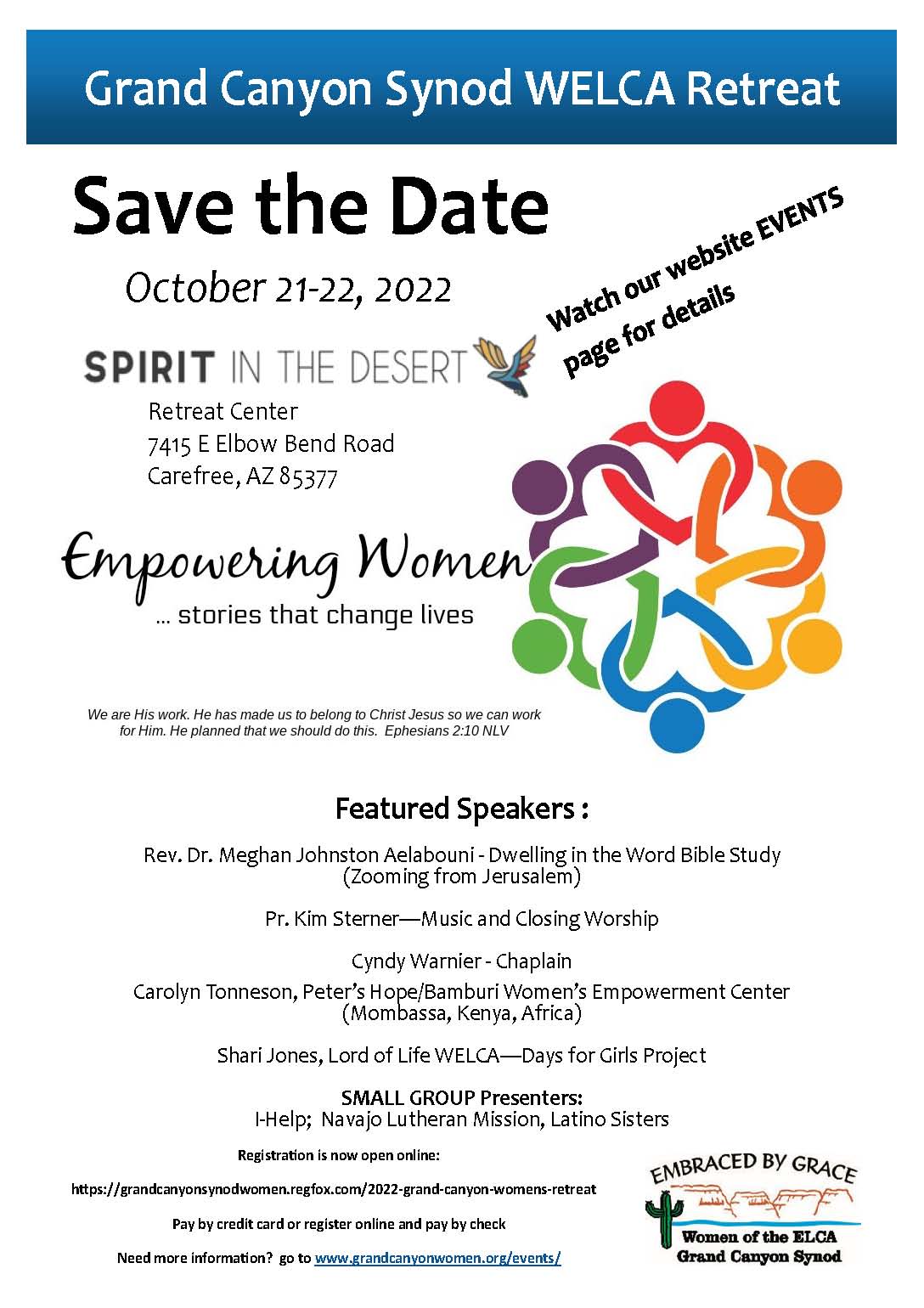 Empowering Women WELCA Retreat • Spirit In the Desert